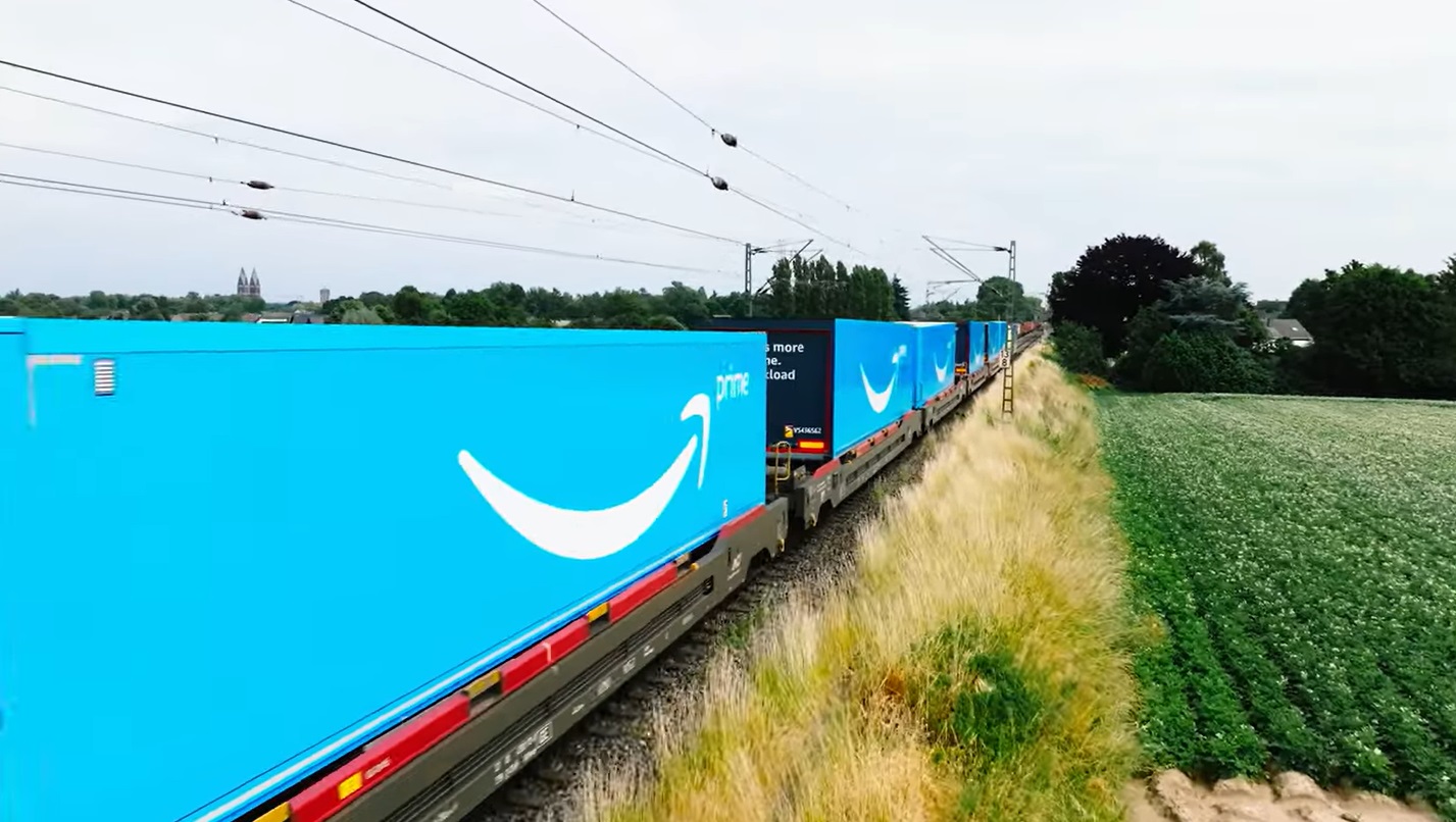 Amazon Cuts Shipping Emissions with 50% Increase in Rail and Sea ...